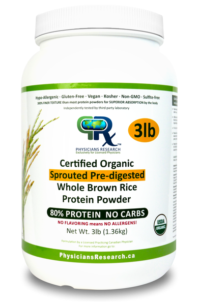 Rice Protein Organic Brown Rice Pre-Digested & Sprouted 600 Mesh 1.36k ...